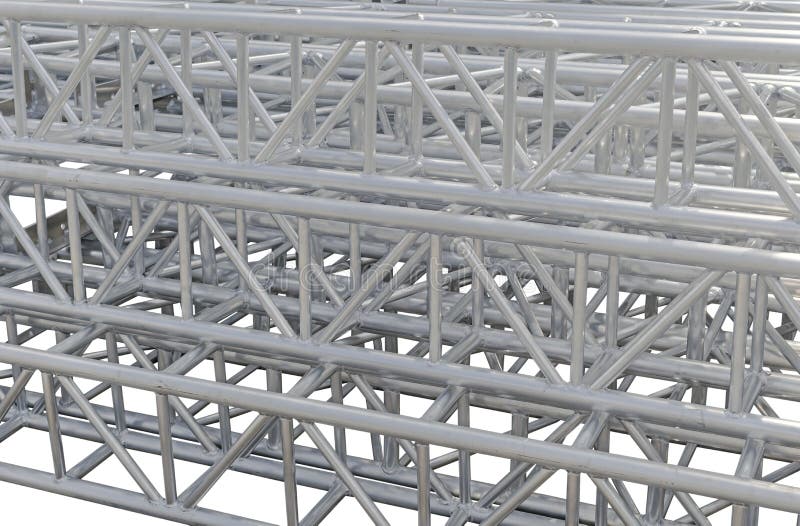 Stack of Metal Trusses for Mounting the Stage Stock Photo - Image of ...