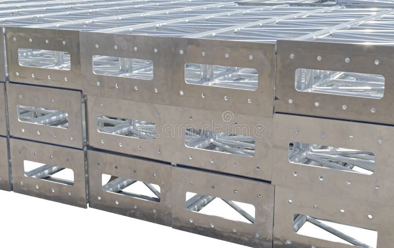 Stack of Metal Trusses for Mounting the Stage Stock Photo - Image of ...