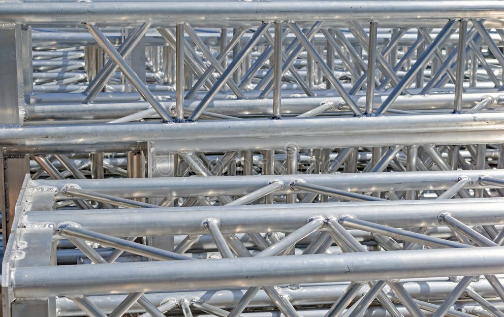 Stack of Metal Trusses for Mounting the Stage Stock Image - Image of ...