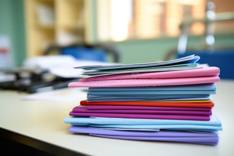 A Stack of New Patient Forms on the Reception Desk Stock Photo - Image ...