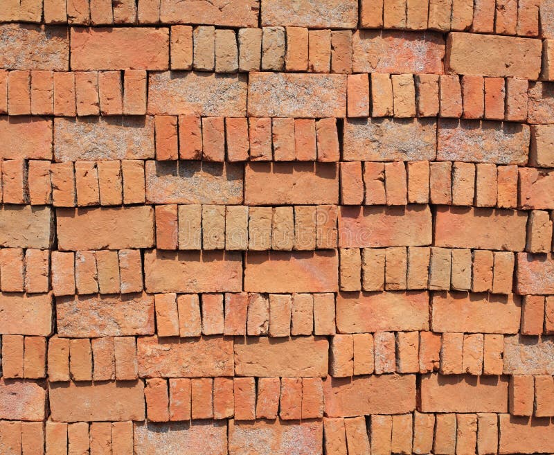 Stack of new red brick stock photo. Image of masonry - 45386378