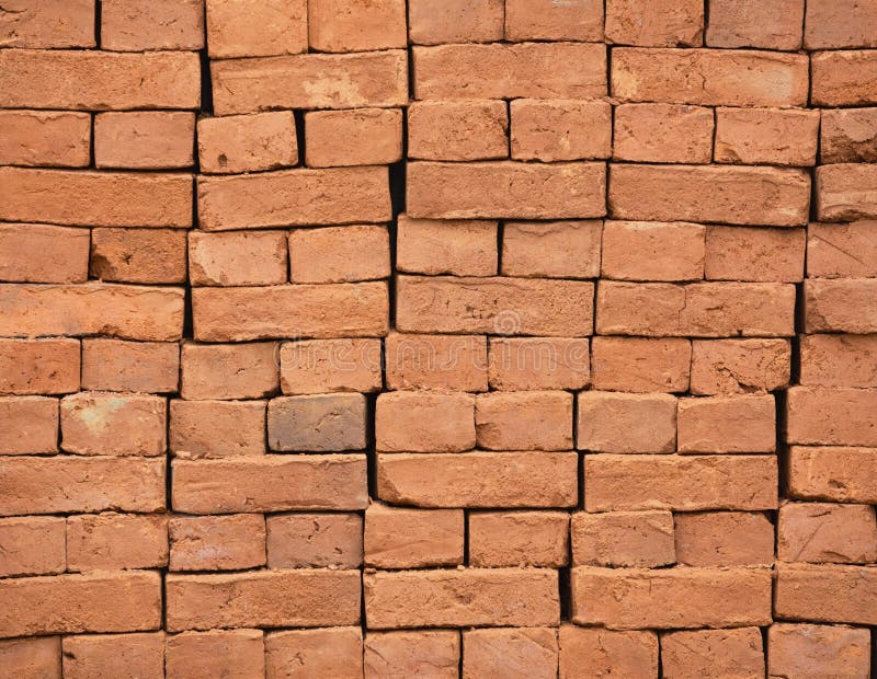 Stack of New Red Bricks Background Stock Image - Image of bricks ...