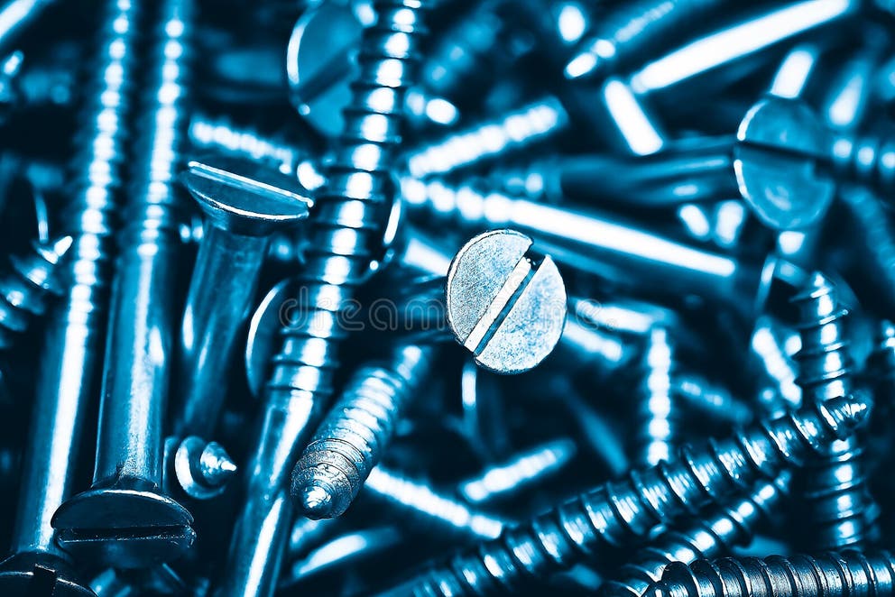 Stack of New Screws and Bolt Stock Image - Image of fastener, stack ...