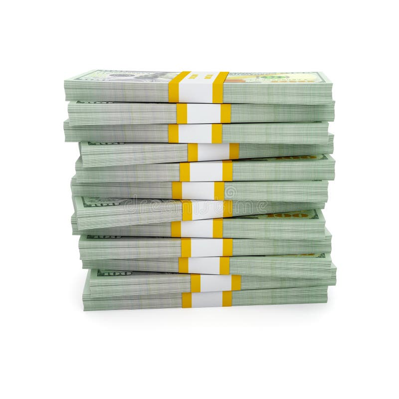 Stack of New New 100 US Dollars 2013 Edition Banknotes (bills) S Stock ...