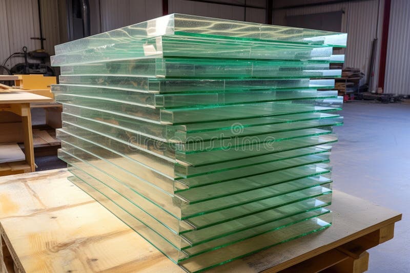 Stack of New Window Glass Panes Ready for Installation Stock ...