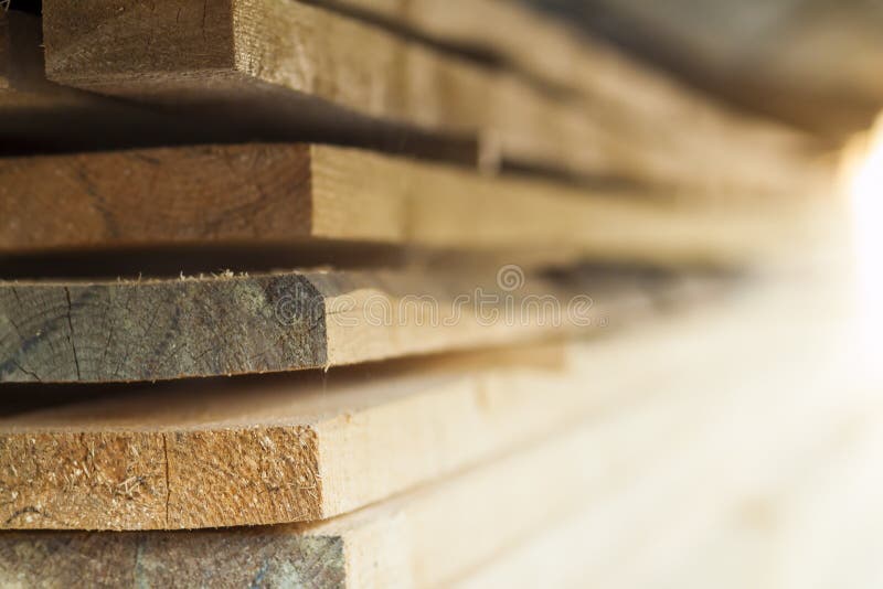 Wood Timber Construction Material Background And Texture. Stack Stock ...