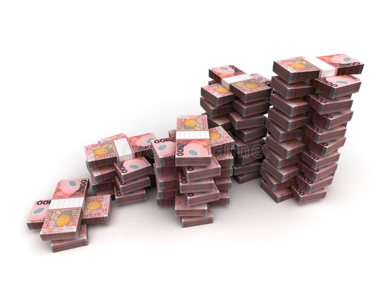 Stack of New Zealand Dollar Stock Illustration - Illustration of ...