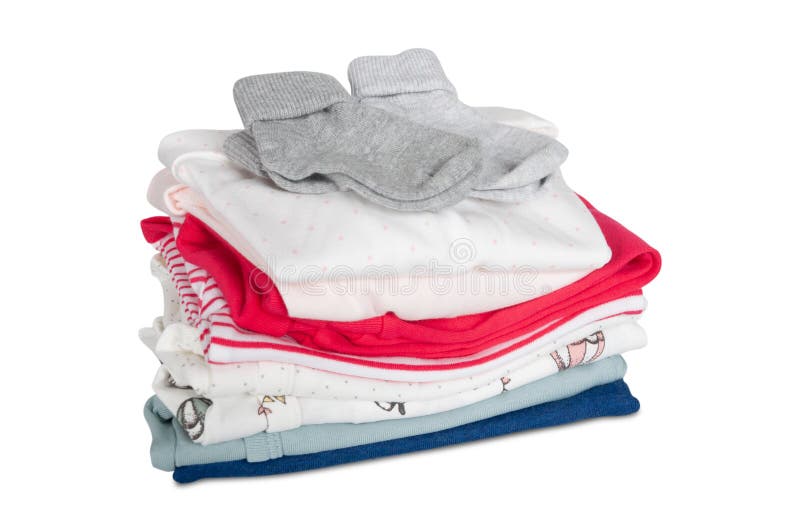 A stack of baby clothes stock image. Image of blue, sweet - 26134277