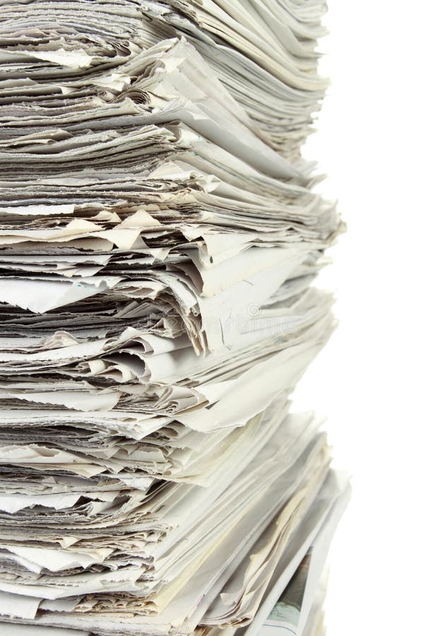 Stack of Newspaper for Background Stock Photo - Image of publishing ...