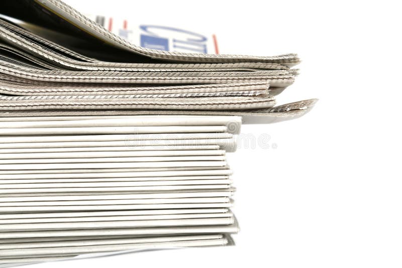 Newspaper stack stock photo. Image of heap, journalist - 19927796
