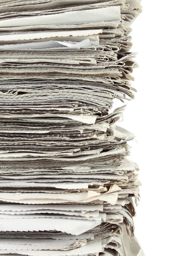 Stack of Newspaper for Background Stock Photo - Image of publishing ...