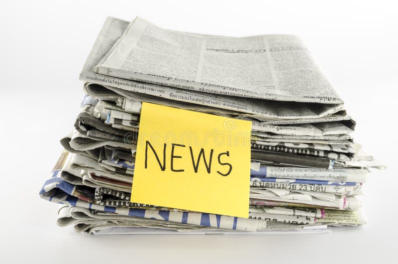 Digital Tablet Internet News on Paper Newspaper Stock Image - Image of ...