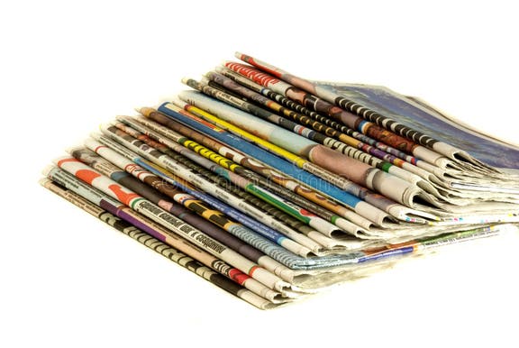 Stack of newspapers stock image. Image of data, information - 12649117
