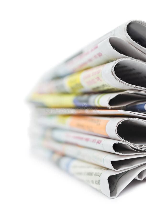 Newspaper Stack stock image. Image of bundle, heap, author - 5124707