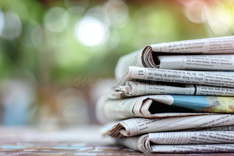 Stack of Newspapers on Table ? Latest News and Information for Stay ...