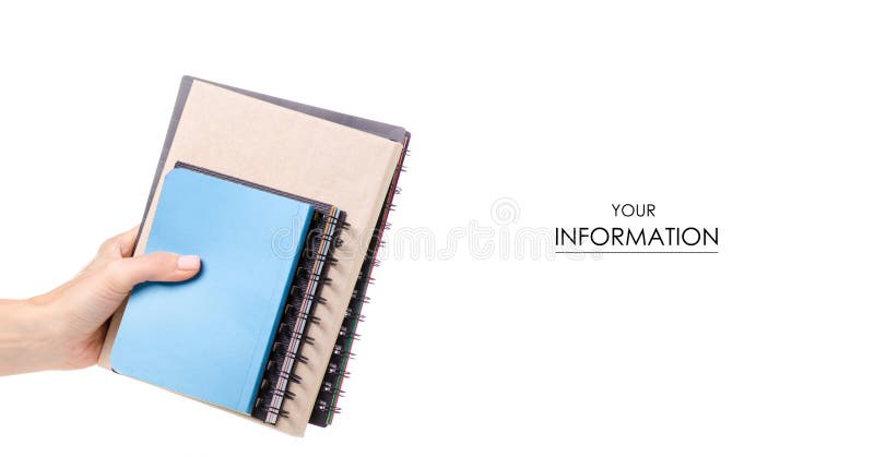 Stack Notebooks in Hand Pattern Stock Photo - Image of heap, background ...