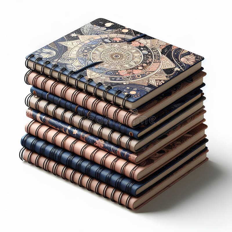 Stack of Notebooks Isolated on White Background Stock Illustration ... Stack of Notebooks Isolated on White Background Stock Illustration ...