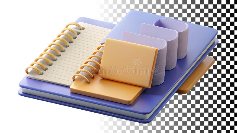 Stack of Notebooks Stationery Supplies Office Essentials Study ...