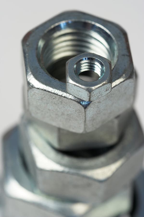 Stack of nuts stock photo. Image of macro, sketch, metal - 10971612