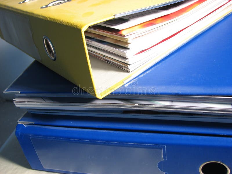 Office Binders of Papers or Files for Organizing in Business Stock ...
