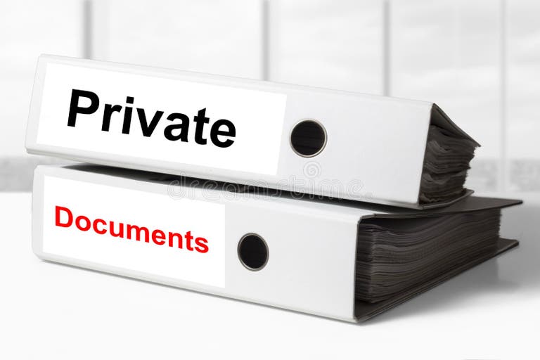 Stack of Office Binders Private Documents Stock Image - Image of ...