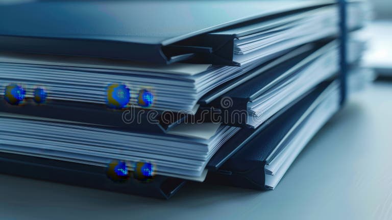 The Stack of Office Documents.AI Generated Image Stock Image - Image of ...