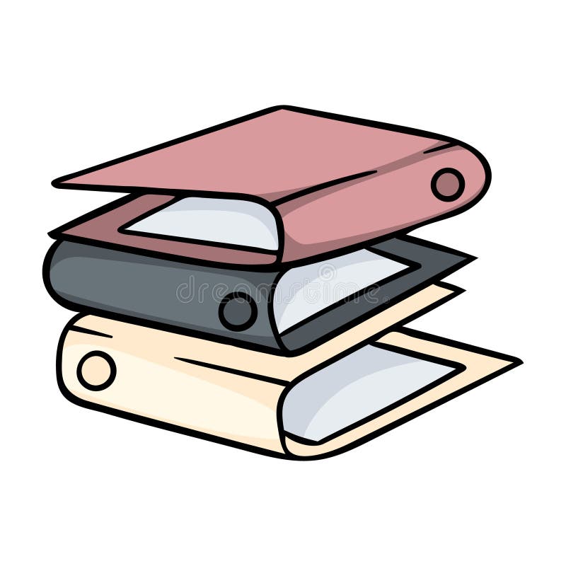 Stack of Office Folders. Vector Icon Isolated on White Background Stock ...