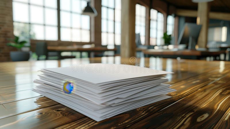 The Stack of Office Papers.AI Generated Image Stock Photo - Image of ...