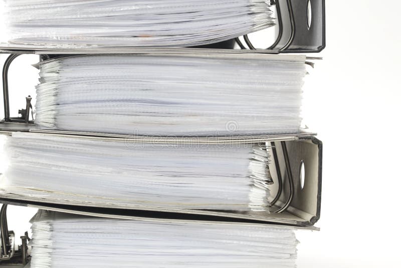 Stack of Office Ring Binders Stock Image - Image of archive ...