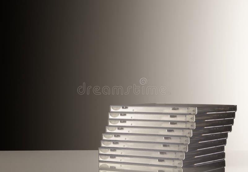 Stack og cd cases stock photo. Image of computer, multimedia - 28128314