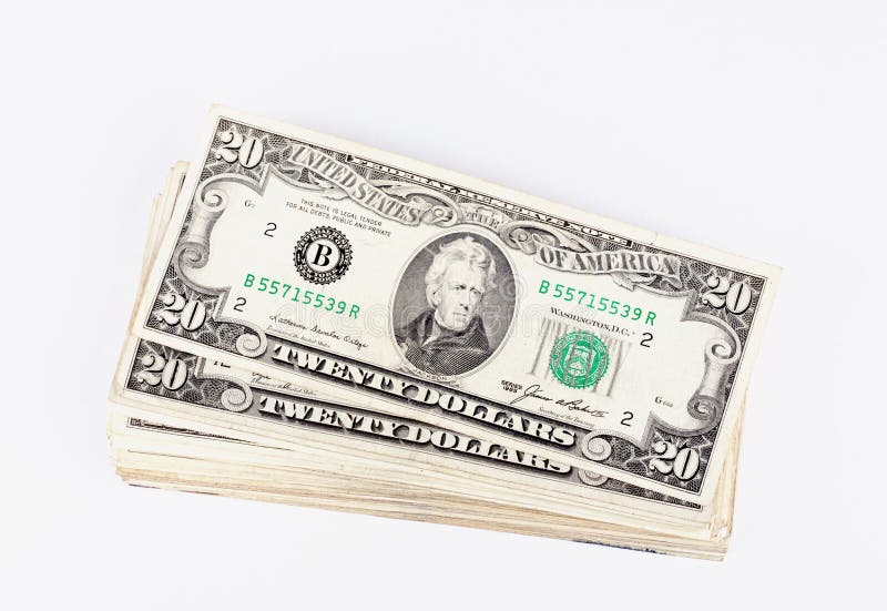 Stack Og Dollars Bills Studio Isolated Stock Photo - Image of monetary ...