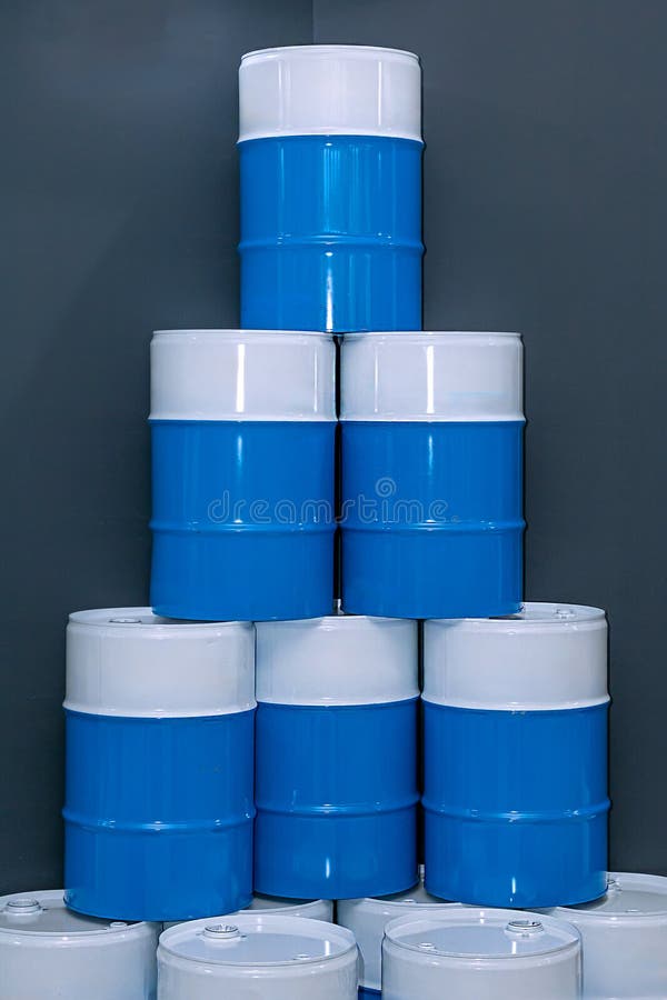 Stack of oil barrels stock photo. Image of industry - 302698048