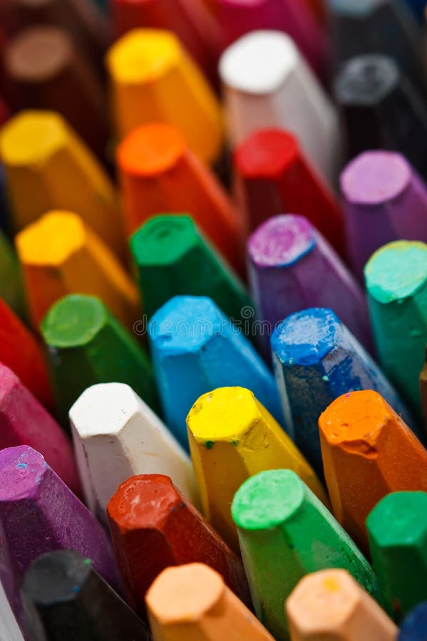 Oil Pastels stock photo. Image of chalk, painting, blue - 1166164