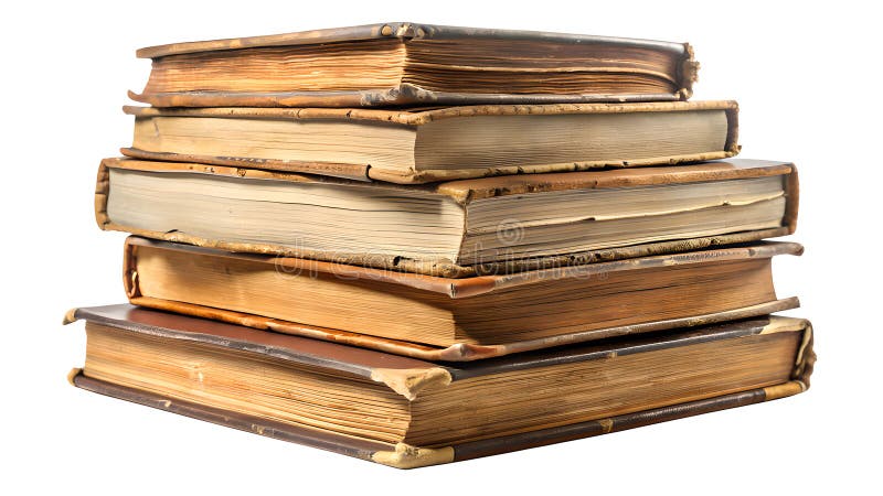 Stack of Old, Antique Books with Worn Covers. Vintage and Nostalgic ...