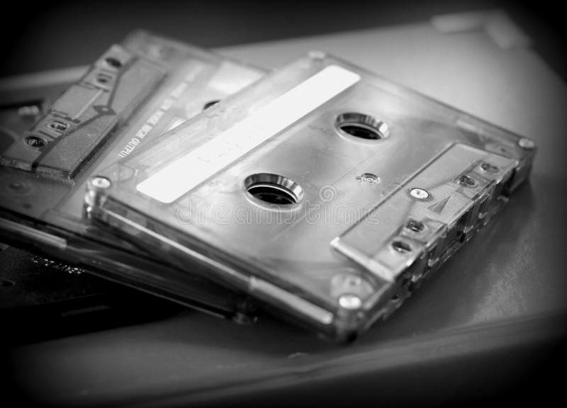 Stack of old audio tapes stock image. Image of play, close - 59670247