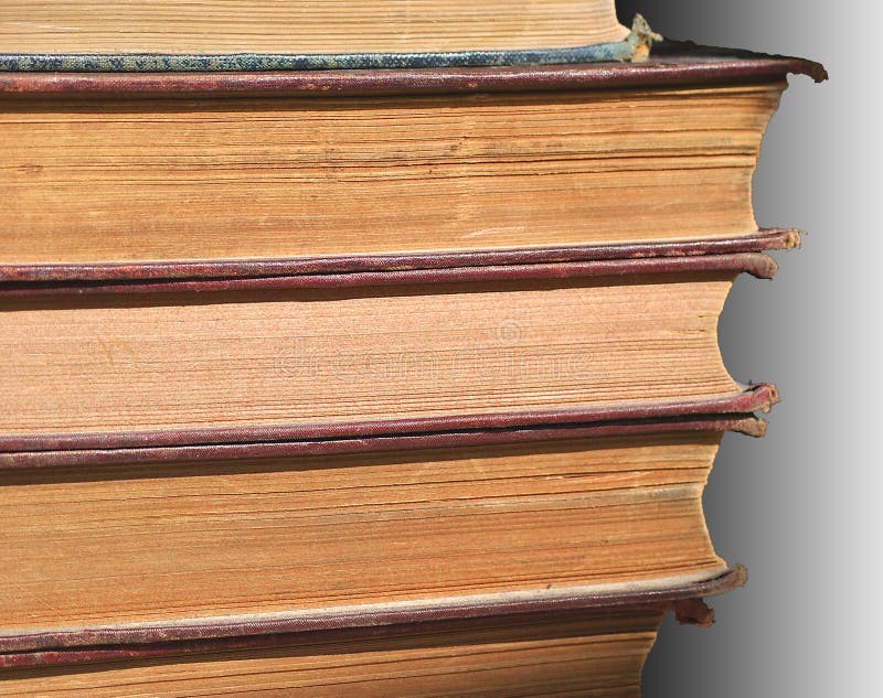 Stack of Old Book Edges stock photo. Image of library - 6026010