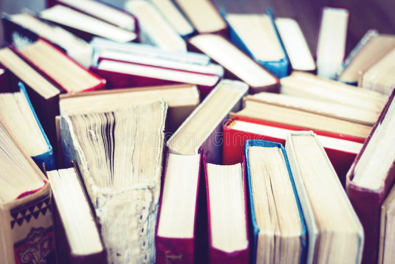 Stack of Old Book Education Concept Background, Many Books Piles with ...