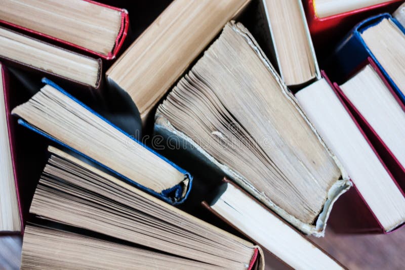 Stack of Old Book, Education Concept Background, Many Books Piles with ...