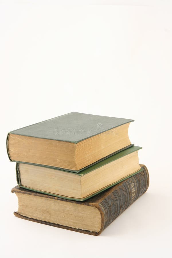 Stack of old books stock photo. Image of antique, white - 8105614