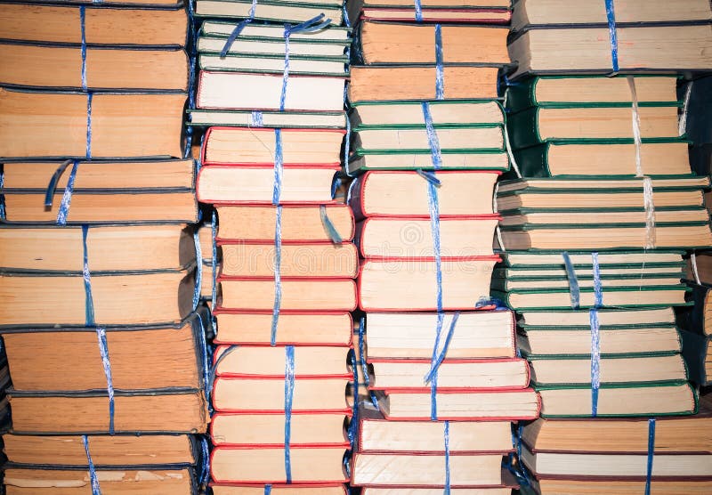 Stack of Old Books, Abstract Pattern for Background Stock Photo - Image ...