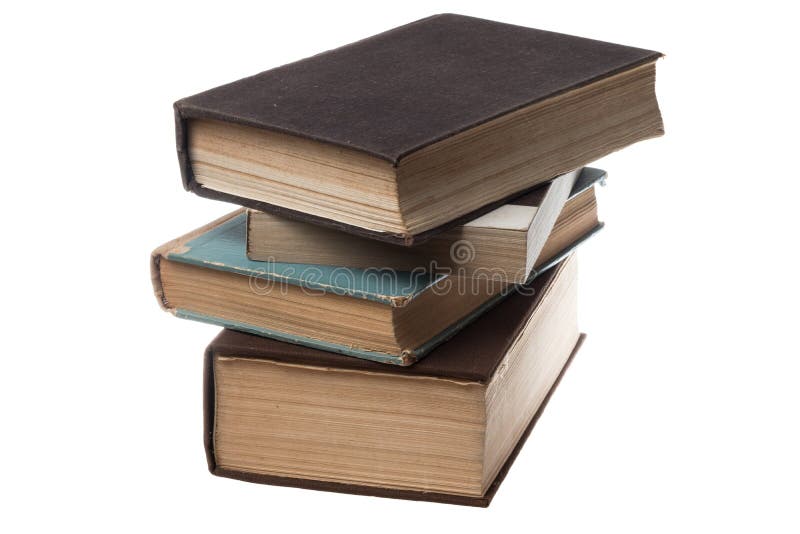 Stack Different Sizes Books Isolated Stock Image - Image of stack ...