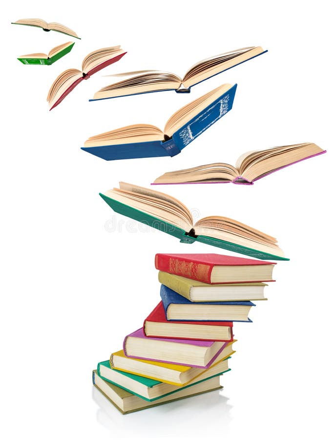 Stack of Old Books and Flying Books Stock Image - Image of literature ... Stack of Old Books and Flying Books Stock Image - Image of literature ...