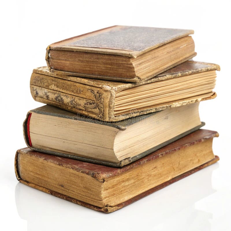 Stack of old books stock illustration. Illustration of knowledge ...