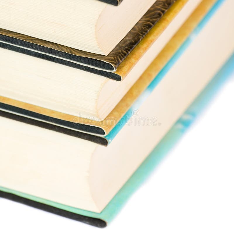 Stack of Old Books Isolated on White Stock Image - Image of ancient ...