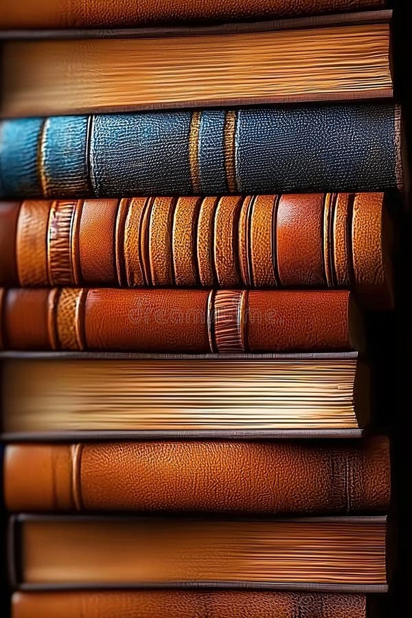 Stack of Old Books in the Library. Conceptual Background on History ...