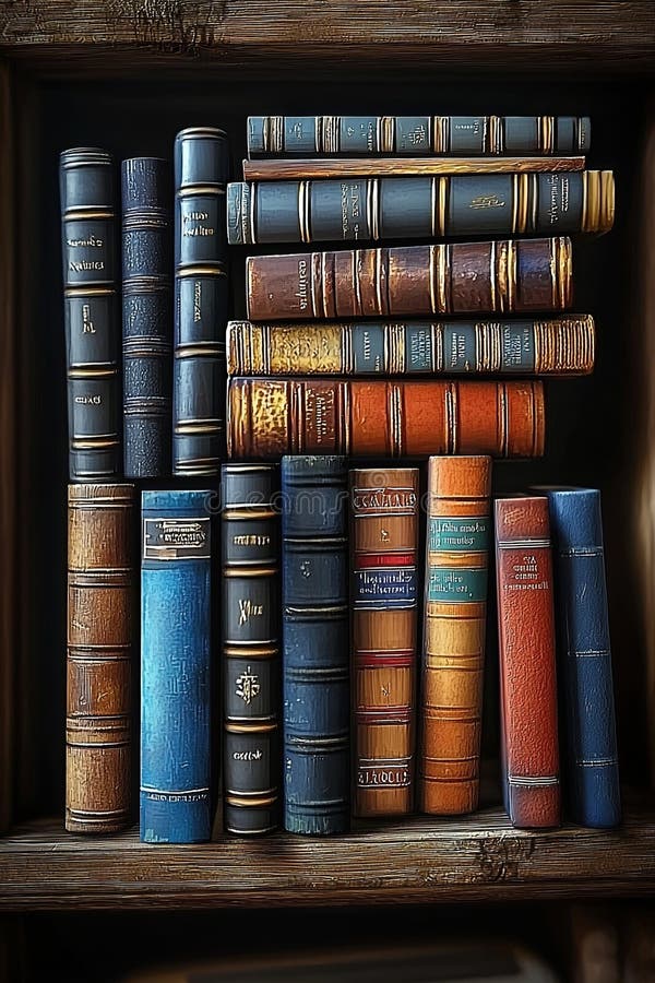 Stack of Old Books in the Library. Conceptual Background on History ...