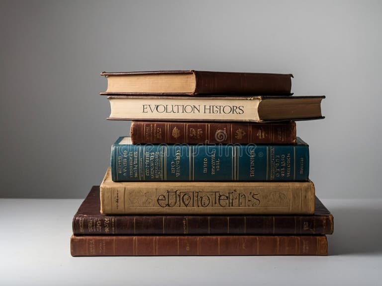 Stack of Old Books on Light Background Glorification of Science Stock ...