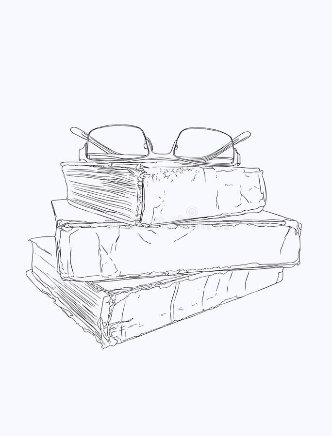 Stack of Old Books, Old Style Vector Stock Vector - Illustration of ...