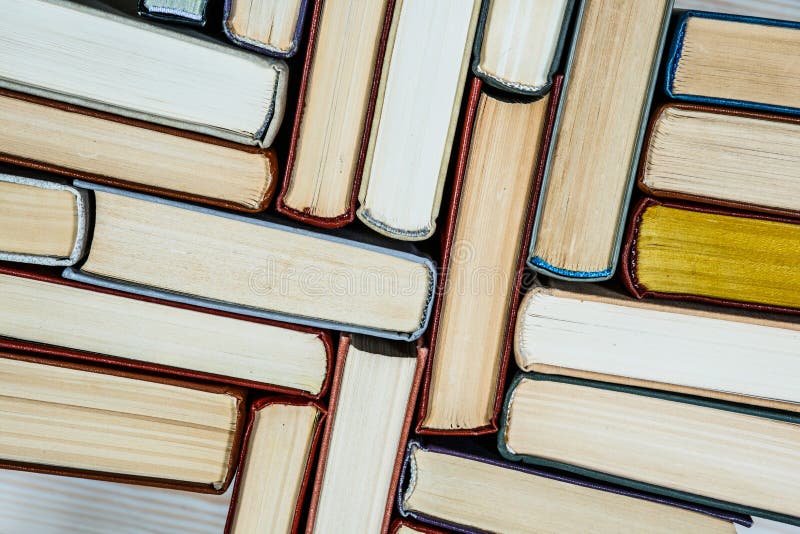 Stack of Old Books Pastel Colors Stock Photo - Image of hardcover ...