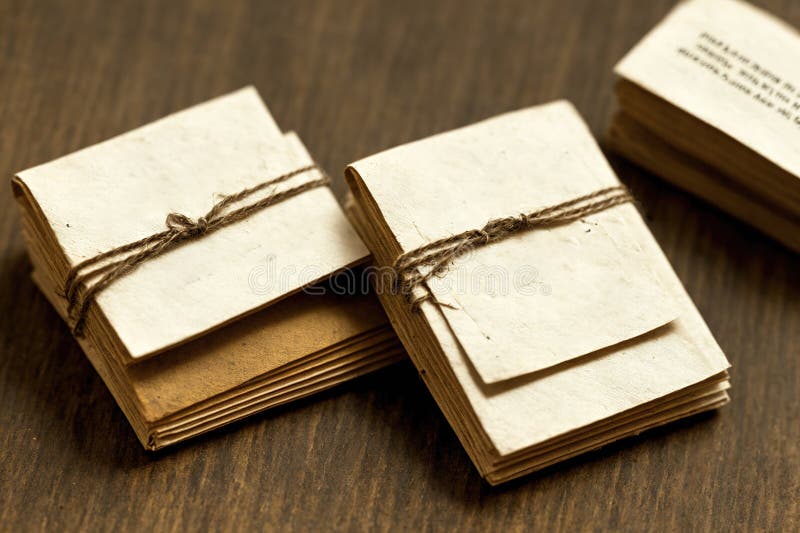 A Stack of Old Books with Rope Tied Around Them. Stock Photo - Image of ...
